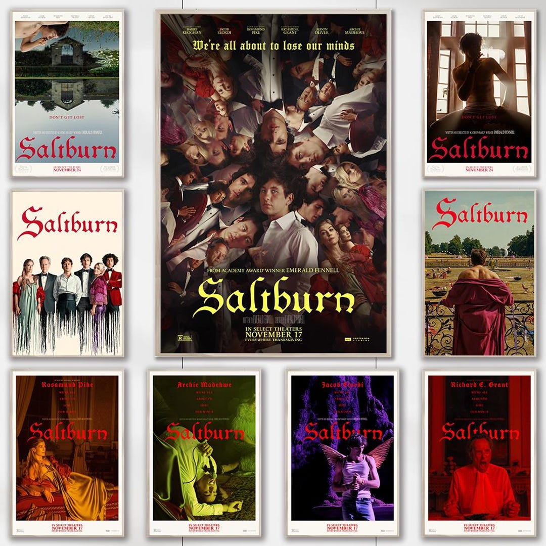 Saltburn (2023) Movie Posters - Art Prints - Wall Paintings - Room ...