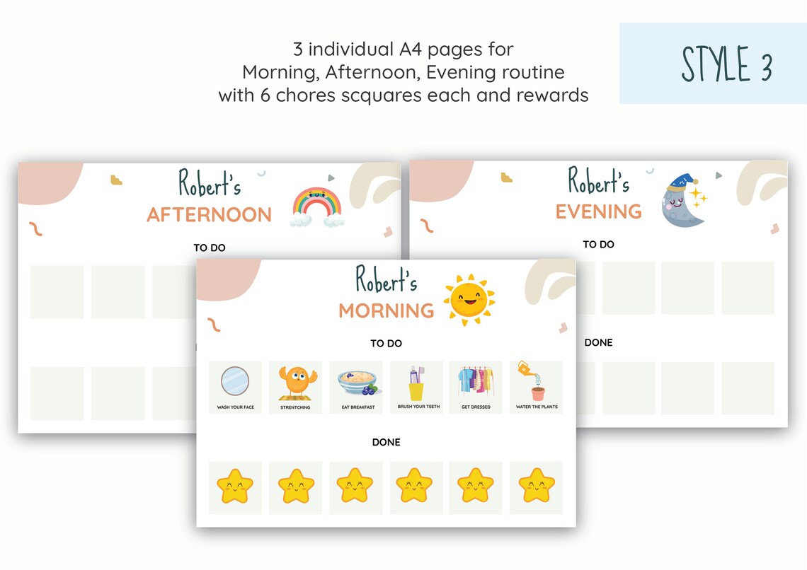 Printable Daily Routine Cards, Toddler Routine Chart, Daily Rhythm ...
