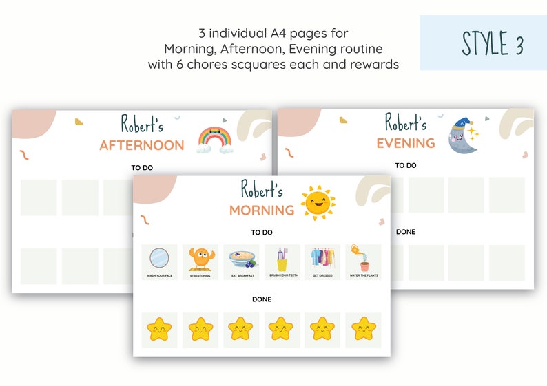 Printable Daily Routine Cards, Toddler Routine Chart, Daily Rhythm ...