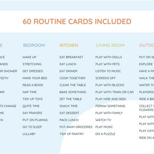Printable Daily Routine Cards, Toddler Routine Chart, Daily Rhythm ...