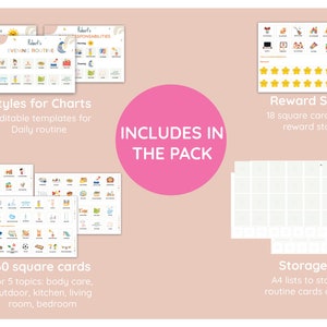 Printable Daily Routine Cards, Toddler Routine Chart, Daily Rhythm ...