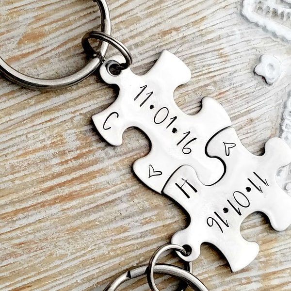 Puzzle Keychain - Etsy
