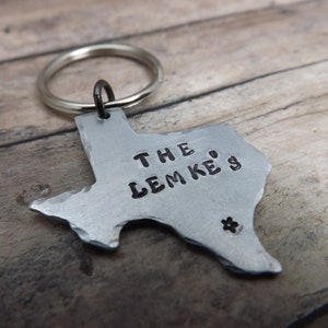 Texas-keychain-ornament-handstamped-personalized-texan - Etsy