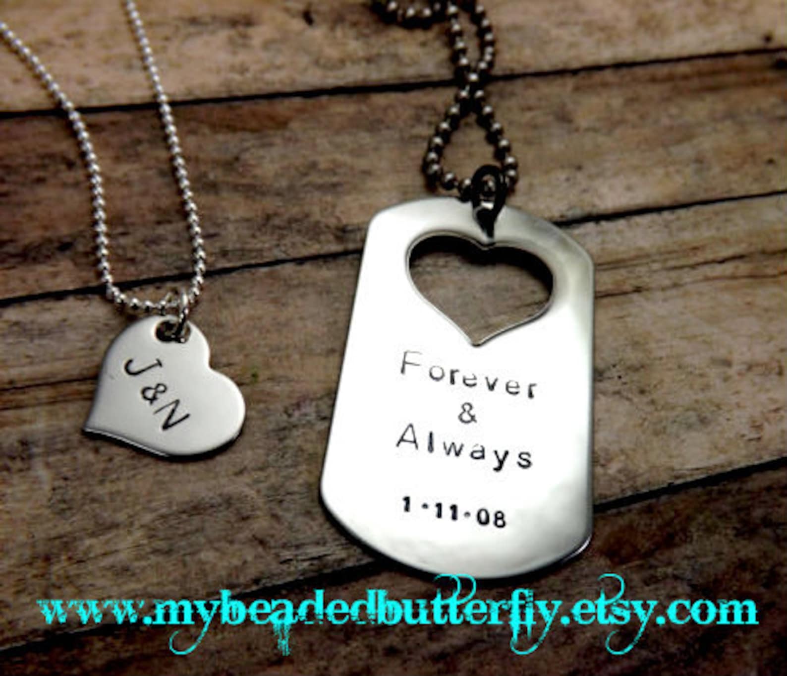 Forever and Always Necklace- Couples Necklace Set- Couples Jewelry ...