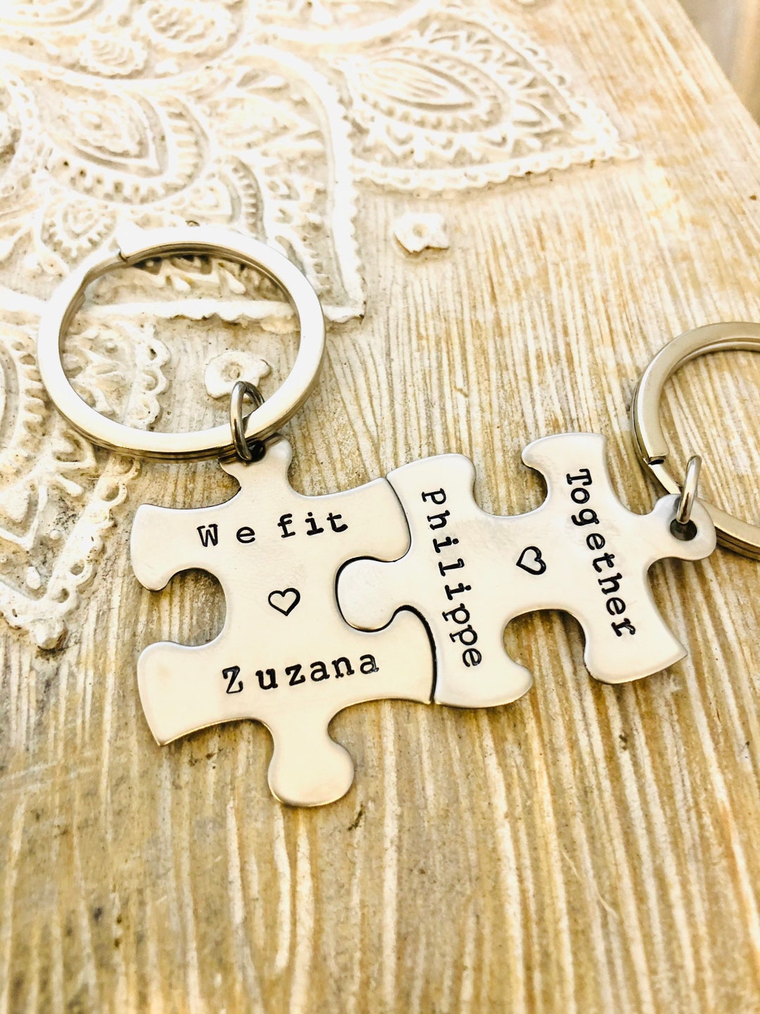 We Fit Together - Couples Puzzle Keychains - Couples Keychains ...