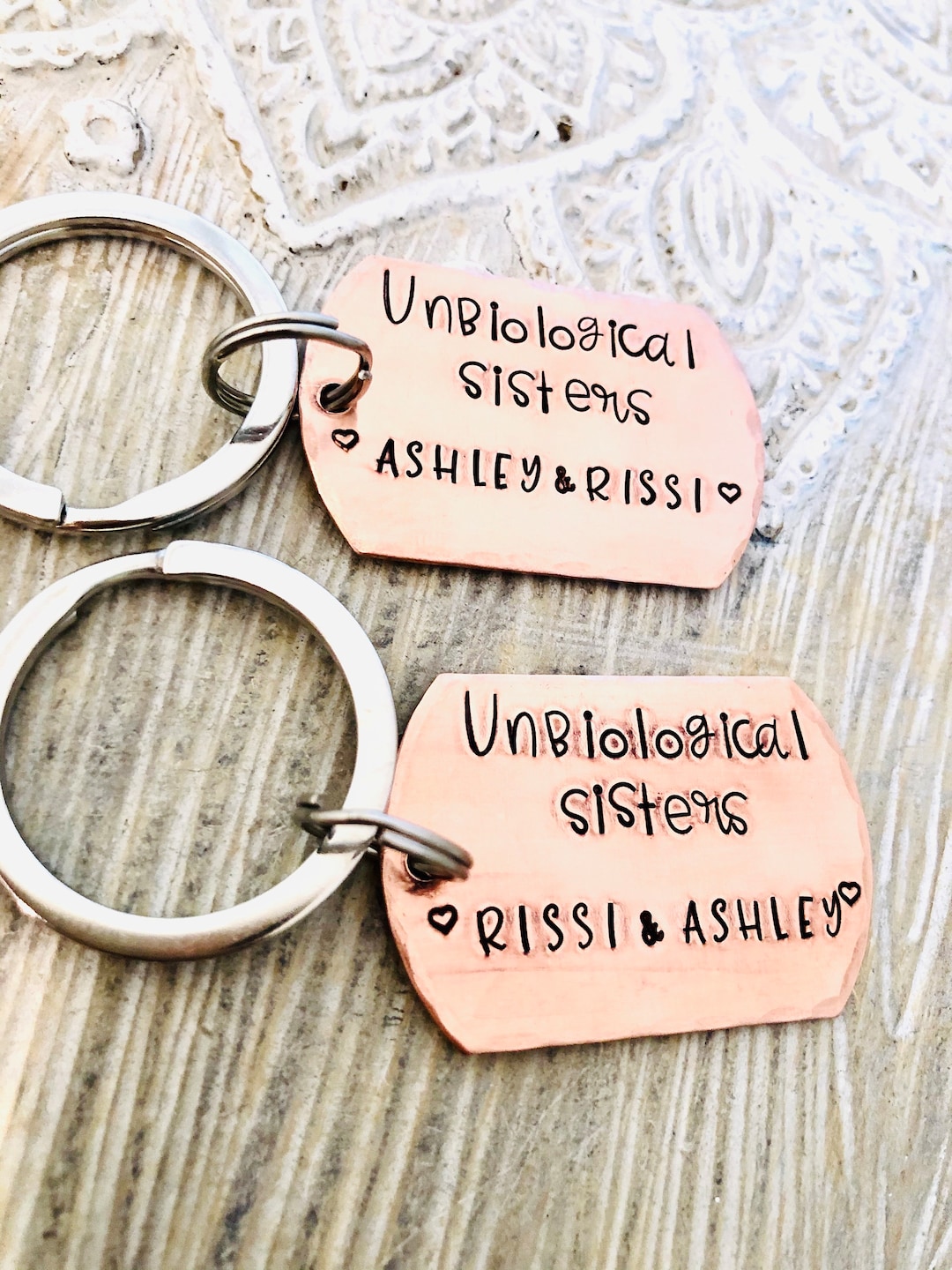 Best Friend Keychain, Unbiological Sisters Keychain, Gift for Best ...