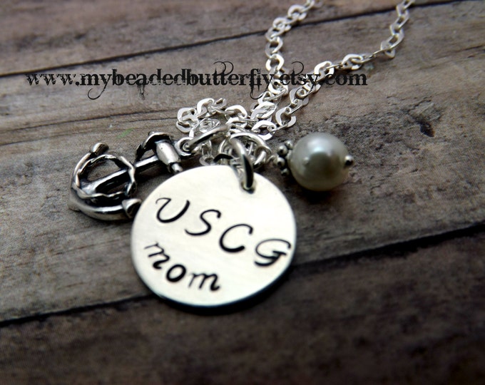 Coast Guard Necklace USCG Necklace- Coast Guard Jewelry- Personalized ...