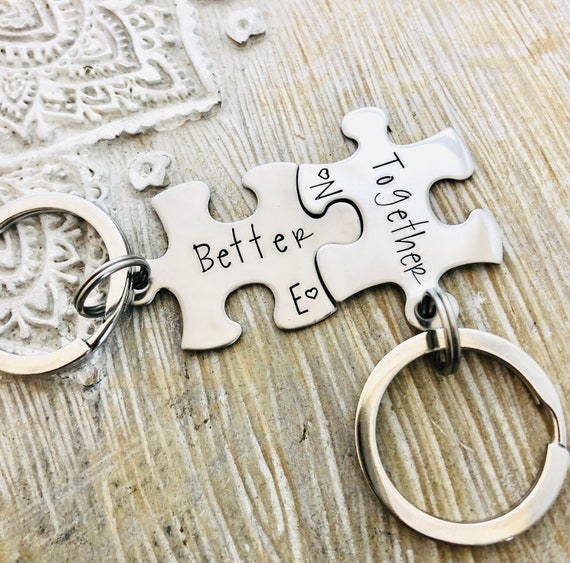 Personalized Keychain Couples Keychains Better Together - Etsy