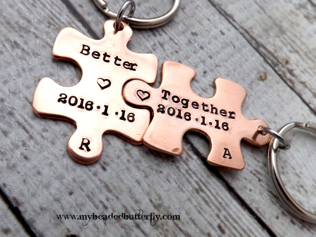 Personalized Keychain -couples Keychains-couples Gift-better Together ...