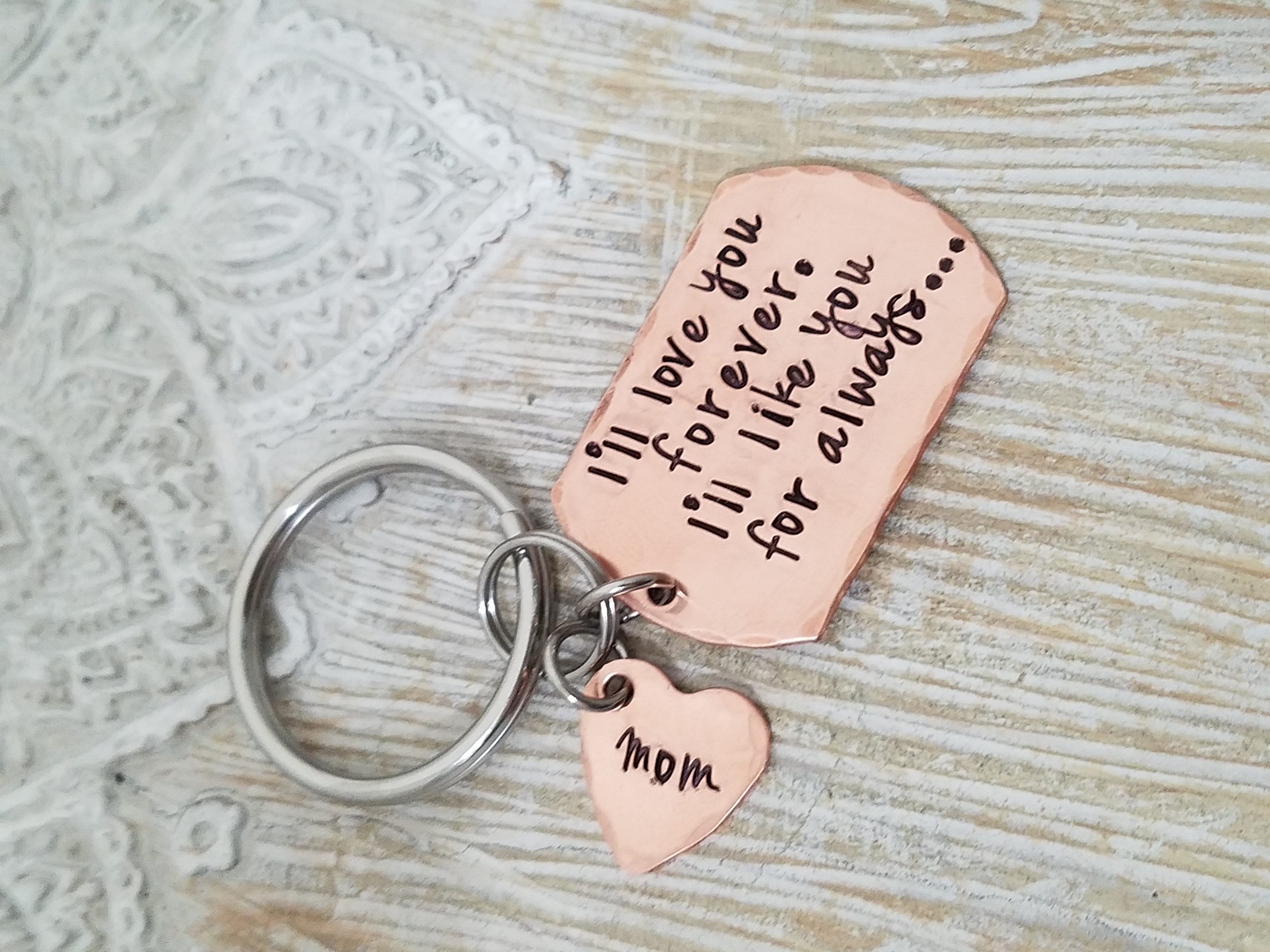 Personalized Keychain-ill Love You Forever-ill Like You for - Etsy