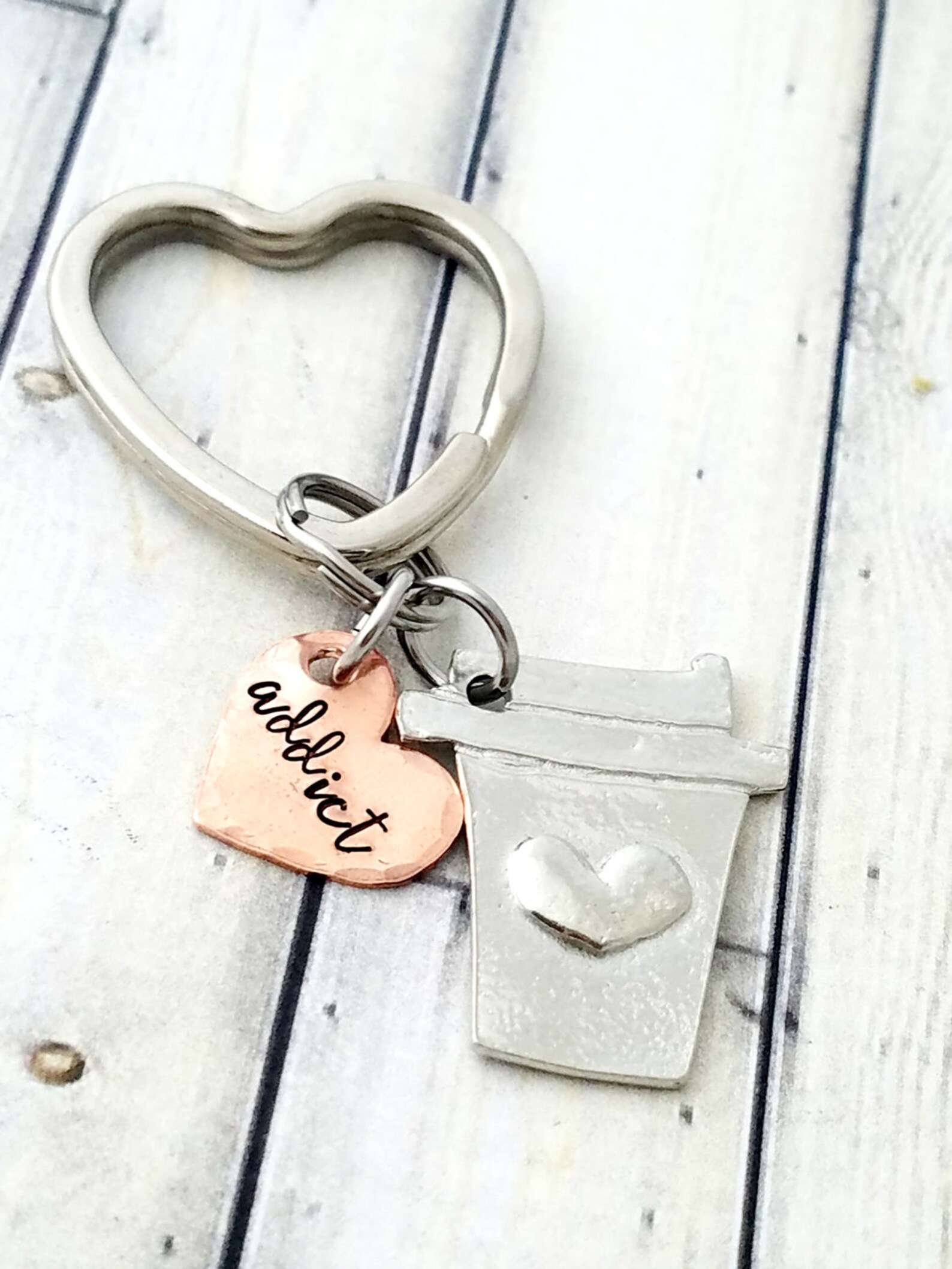 Coffe Addict Keychain-coffee Keychain Coffee Lover Gift - Etsy