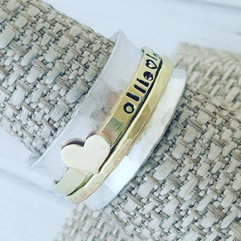 Spinner Ring Spin Ring Personalized Spinner Ring-fidget - Etsy