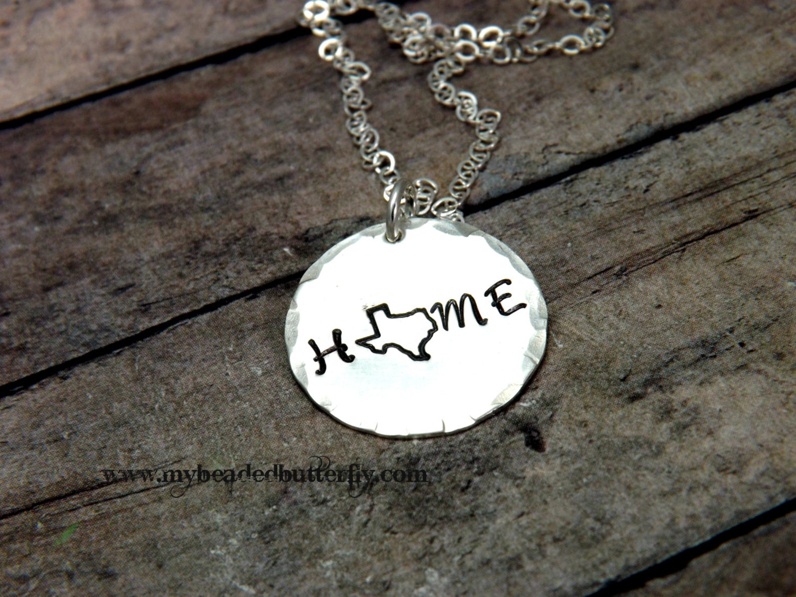 Texas Necklace-texan Necklace-sterling Silver Texas - Etsy