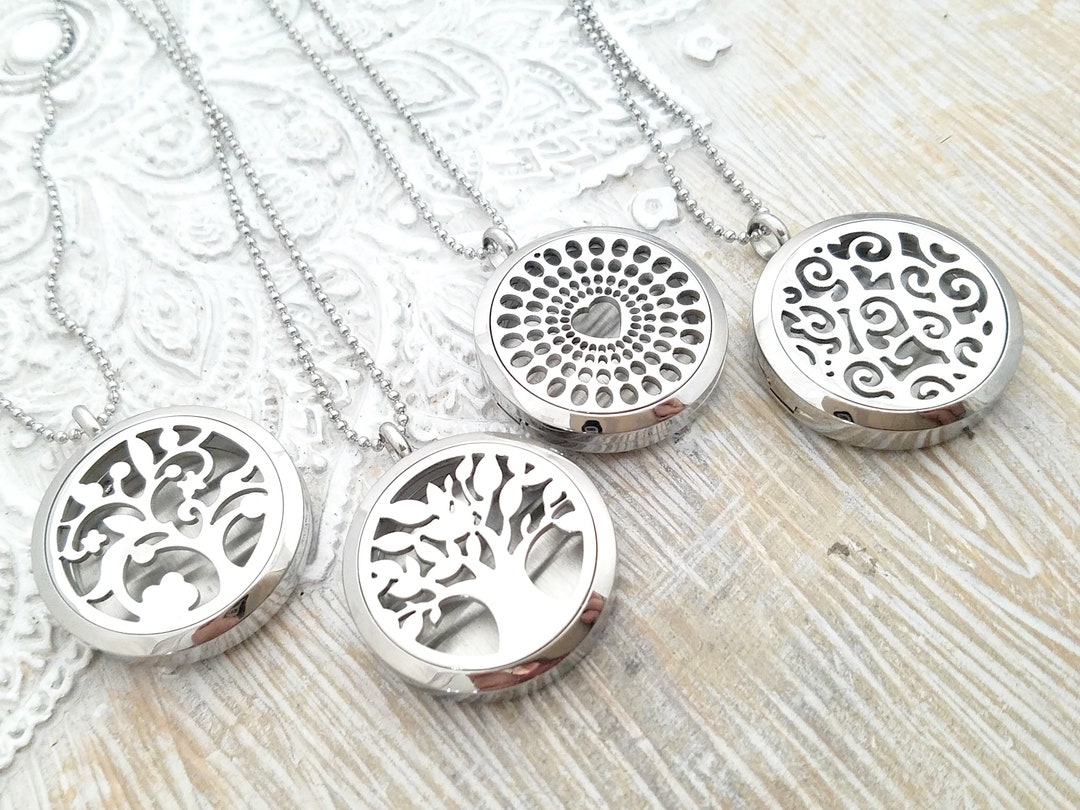 Aromatherapy Necklace EO Locket Necklace-essential Oil Locket Necklace ...