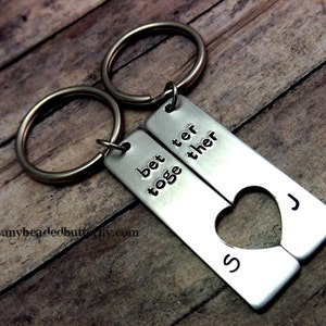 Personalized Keychain - Couples Keychain-his Her-better Together ...