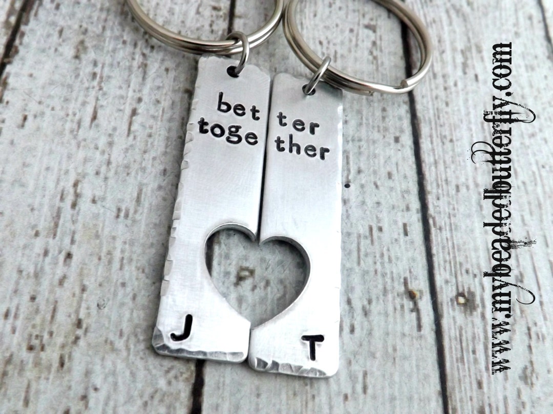 Personalized Keychain - Couples Keychain-his Her-better Together ...