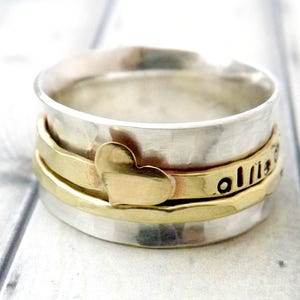 Spinner Ring- Spin Ring- Personalized Spinner Ring-fidget Ring ...