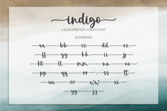 Indigo Font, Fonts With Tails, Wedding Font, Modern Font, Display Font ...