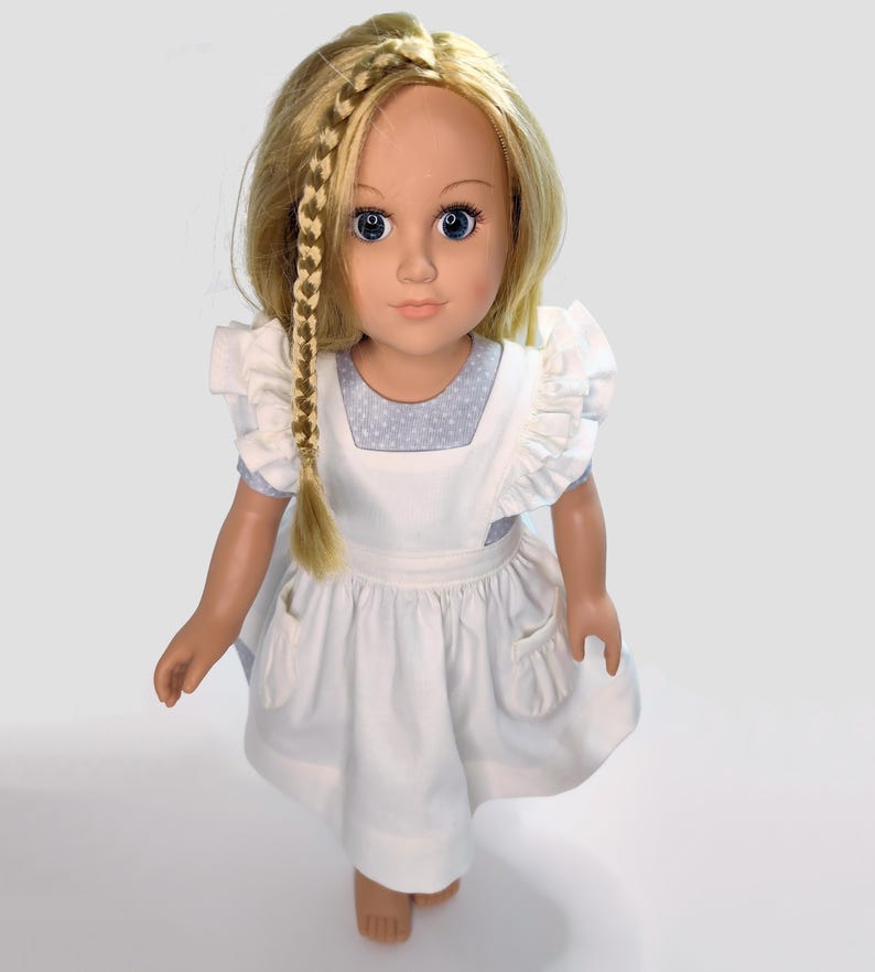 Doll Dress PDF Sewing Pattern: Vintage-inspired Apron, Puff Sleeves (18 ...