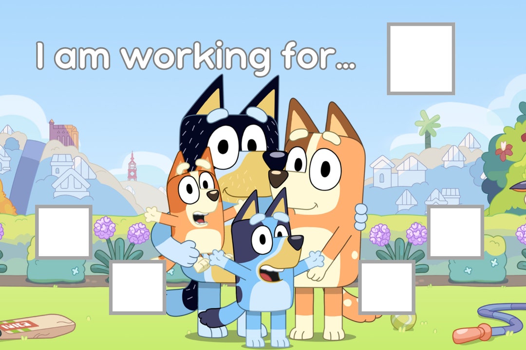 Bluey Token Board - Kids - Digital Download - Etsy