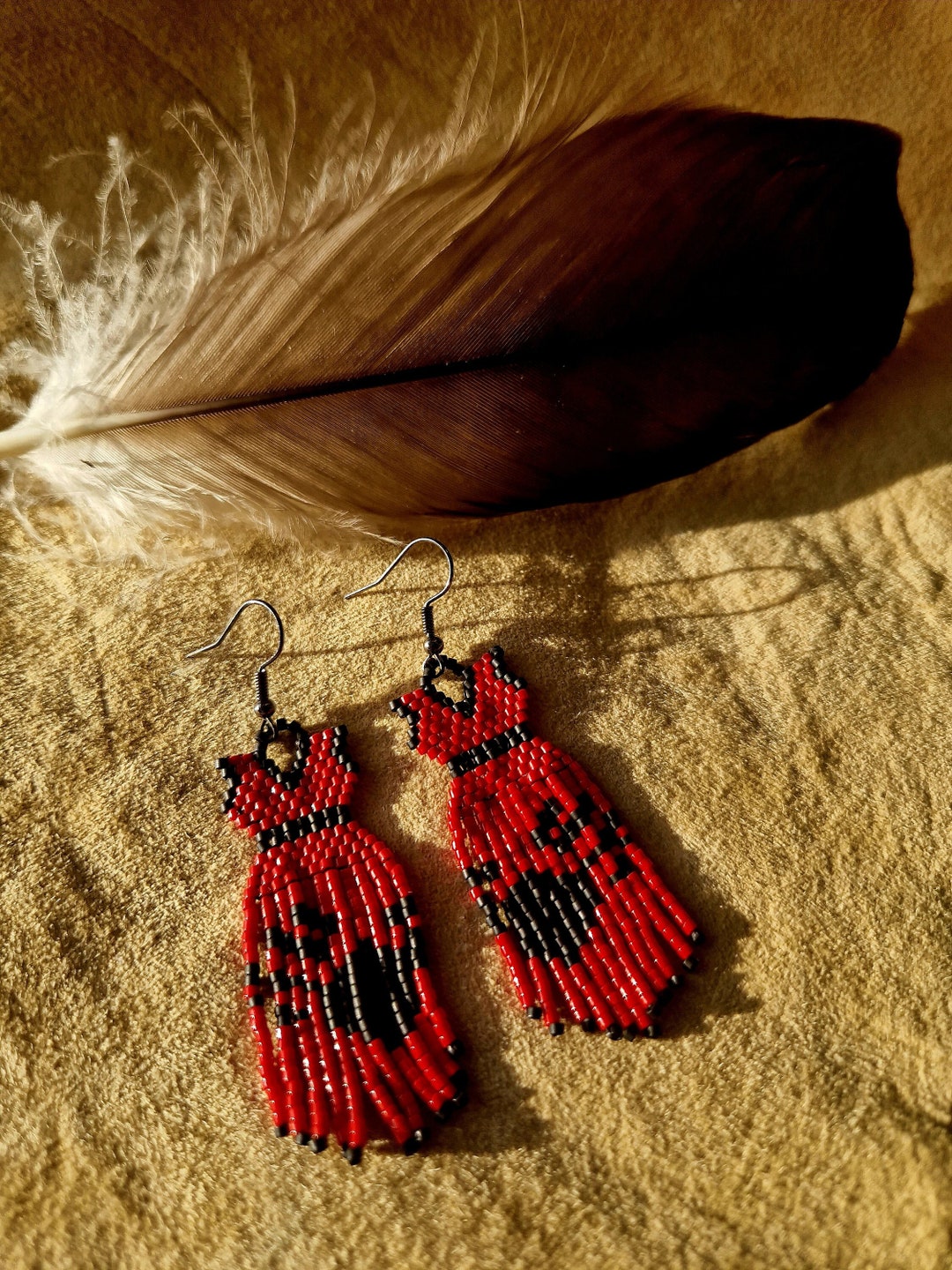 Red Dress - Handprint Pattern - Etsy