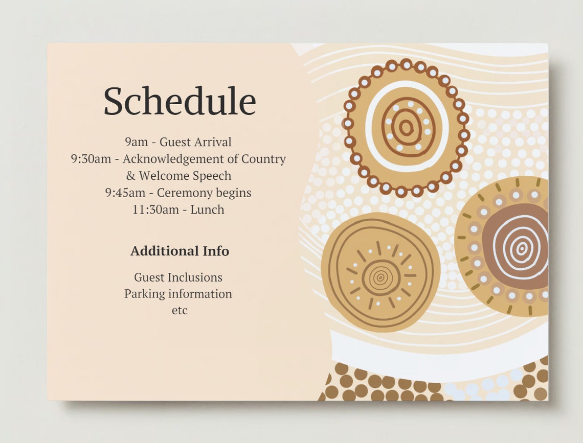 Indigenous Aboriginal Design Event Invitation Template- Digital ...