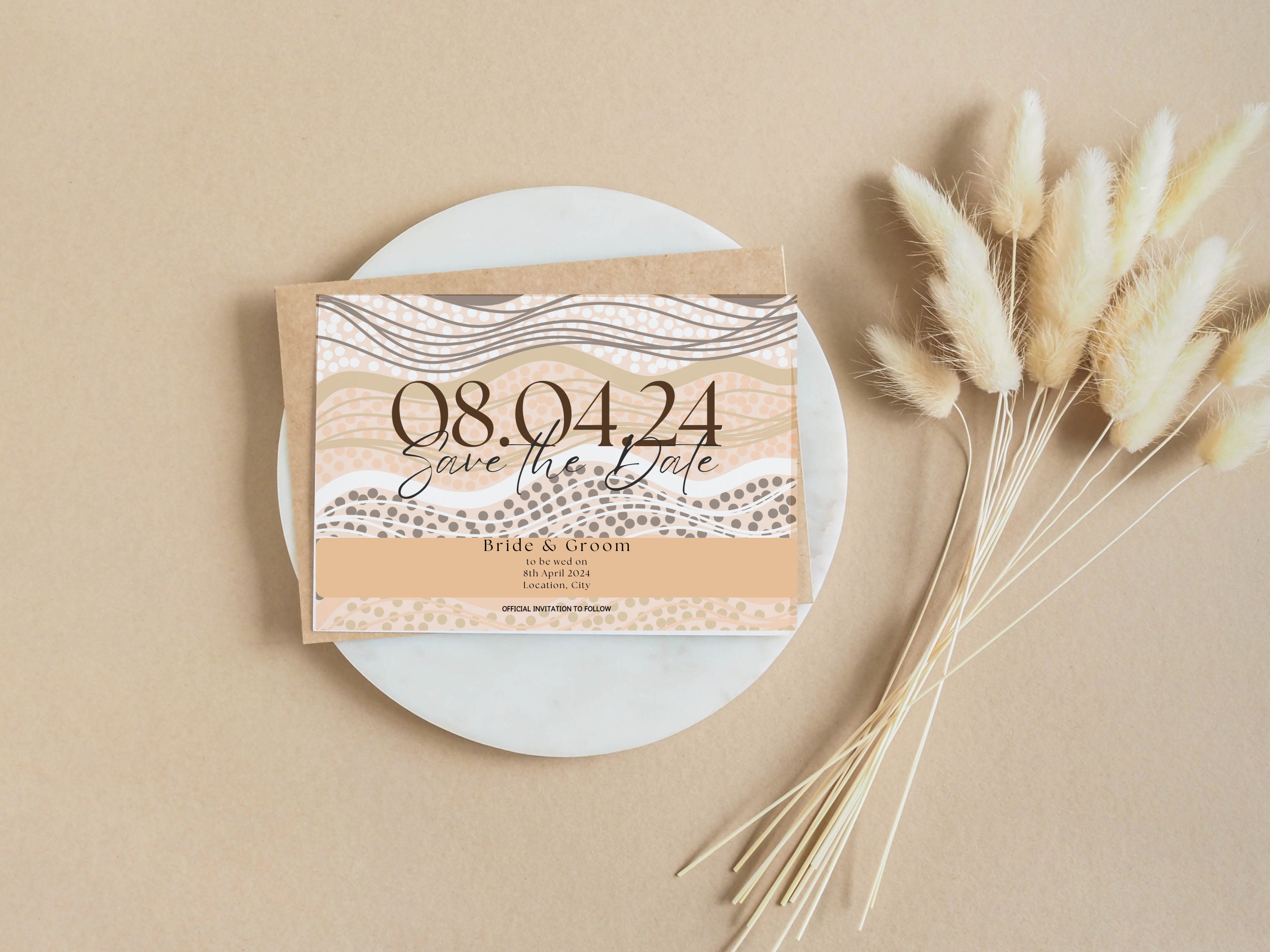 Save the Date Invitations - Digital Template, Fully Editable ...
