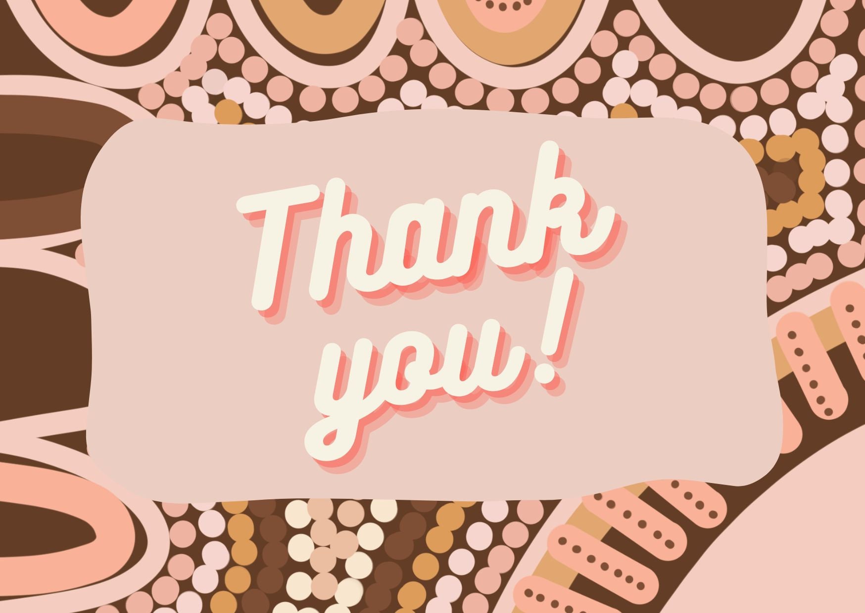 Indigenous Thank You Card - Pink/brown - Etsy