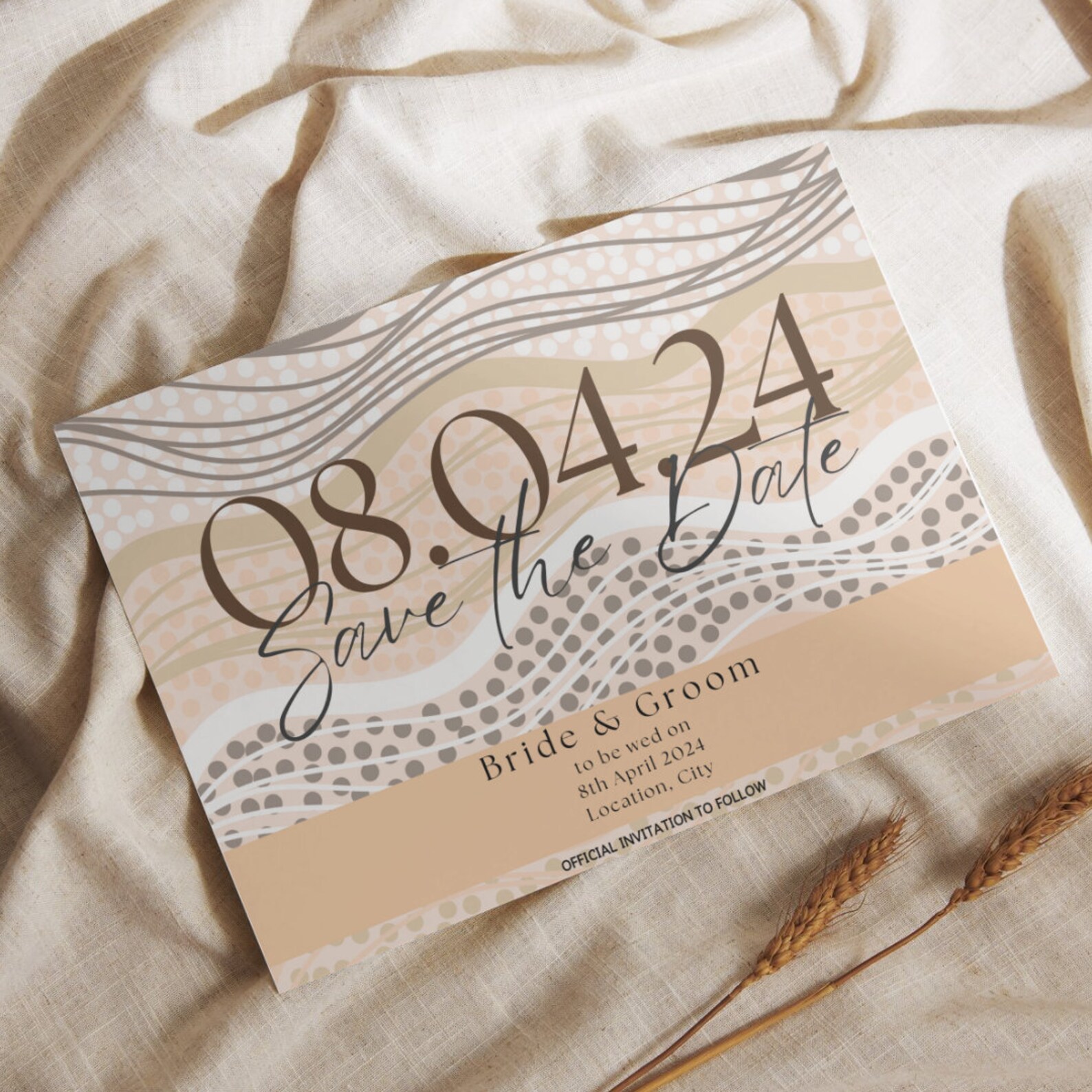 Save the Date Invitations - Digital Template, Fully Editable ...