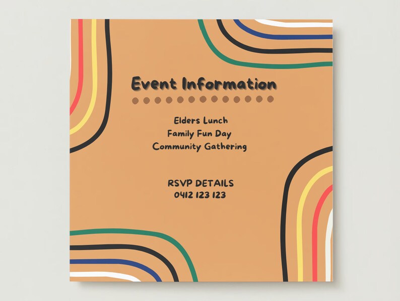 NAIDOC Invitation Digital Template - Digital, 100% Editable - First ...