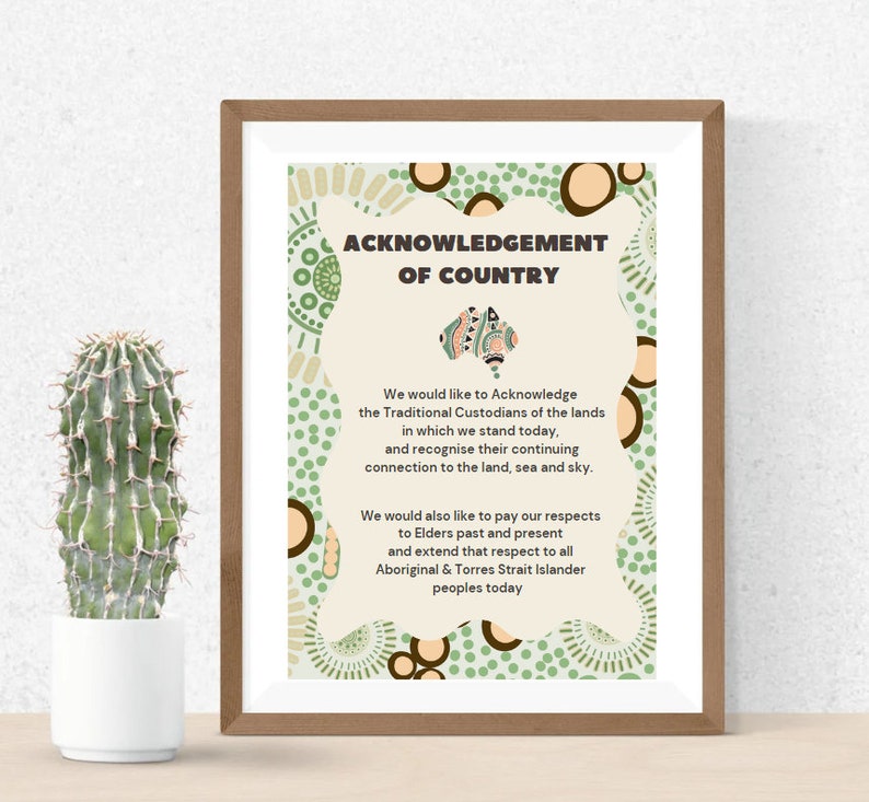 First Nations Acknowledgement to Country Printable PDF - Green Theme ... First Nations Acknowledgement to Country Printable PDF - Green Theme ...