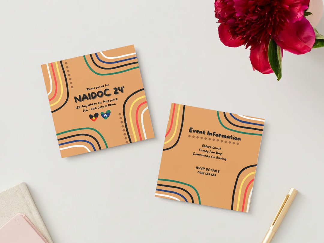 NAIDOC Invitation Digital Template - Digital, 100% Editable - First ...