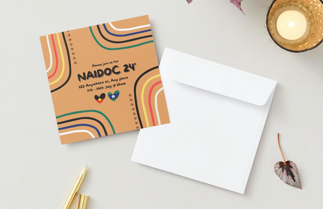 NAIDOC Invitation Template: Aboriginal Design, Editable in Canva ...