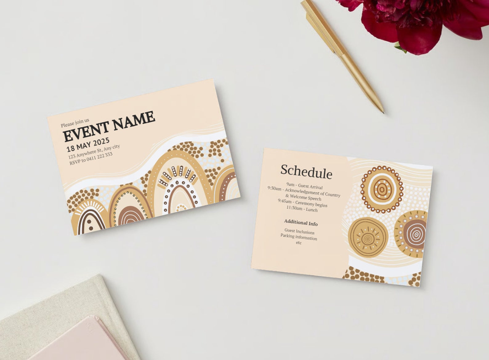 Indigenous Aboriginal Design Event Invitation Template- Digital ...