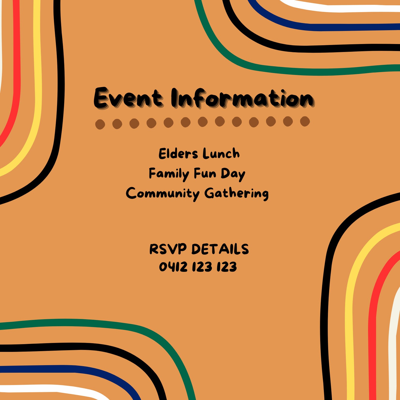 NAIDOC Invitation Digital Template - Digital, 100% Editable - First ...