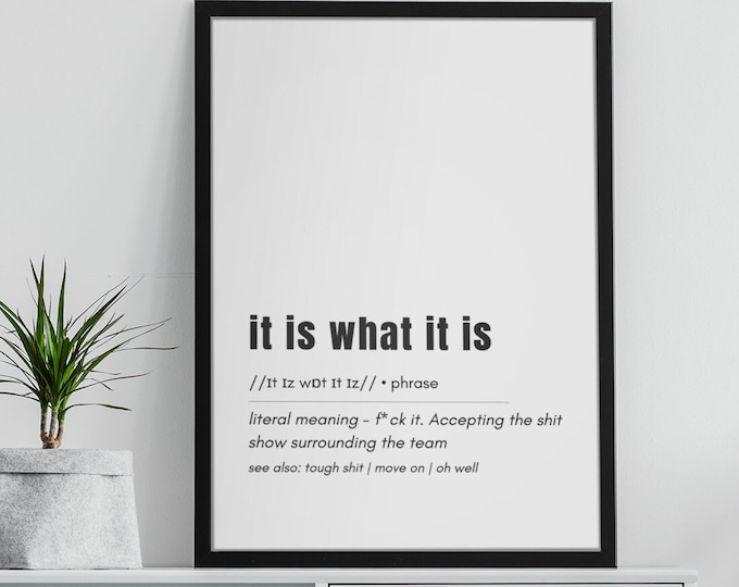 Following up - Wall Decor - Funny Home Print - Office Art - Definition Poster - A6, A5, A4, A3 ...