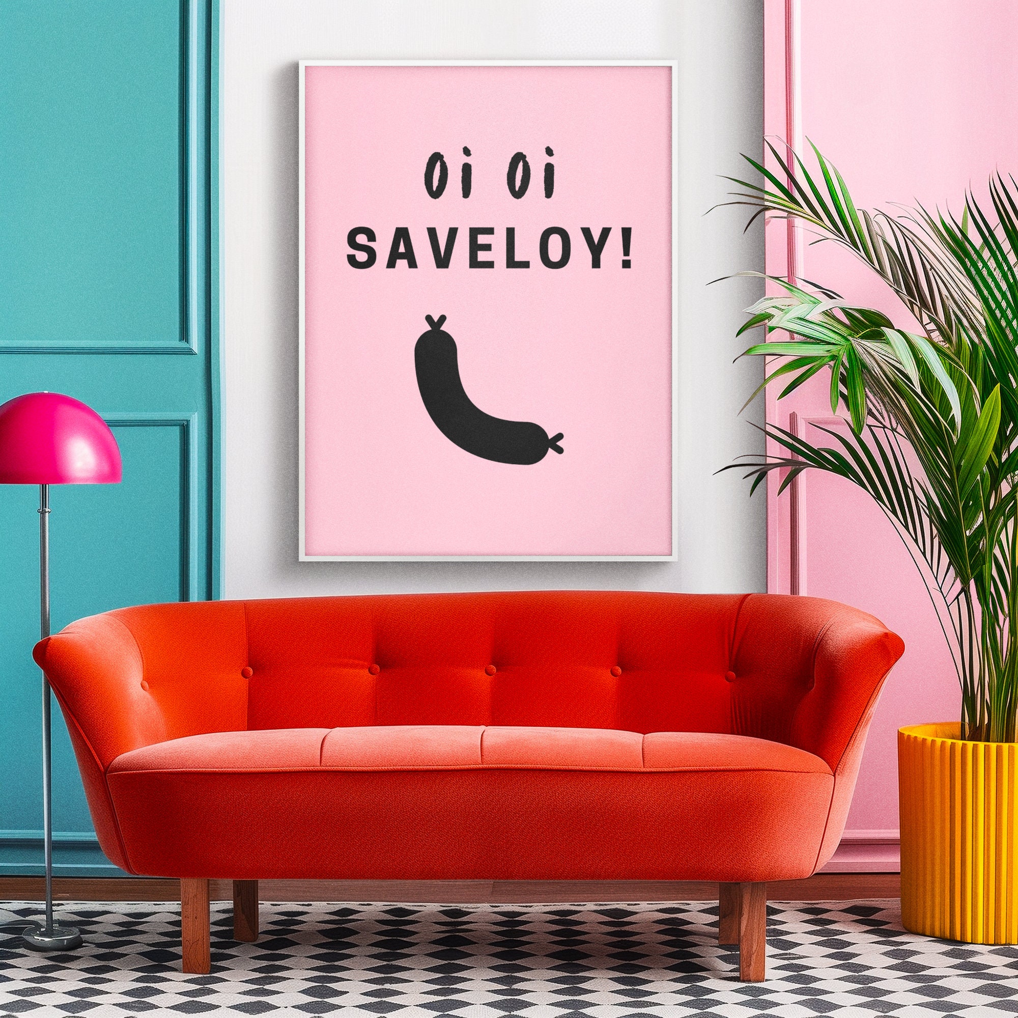 Funny Posters 'oi Oi Saveloy' Office Wall Art Home Office Decor Work ...