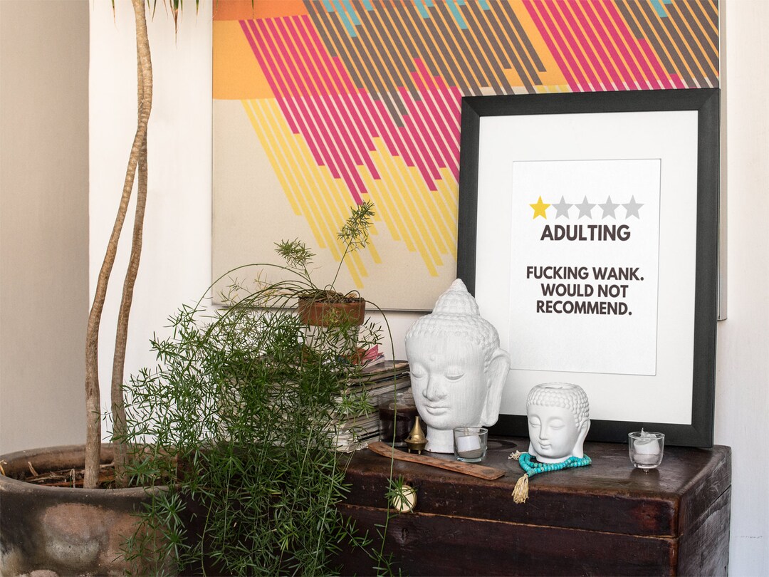 Funny Posters 'adulting' Office Wall Art Home Office Decor Work From ...