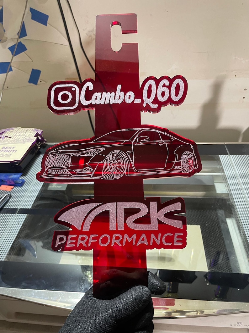 Custom Acrylic Hood Prop With Car Sketched - Etsy