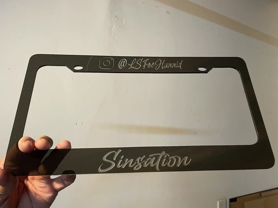 Custom Acrylic License Plate Frame - Etsy