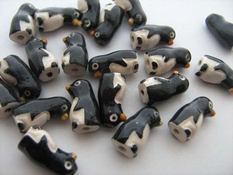 Tiny Penguin Beads - TT25 - Etsy
