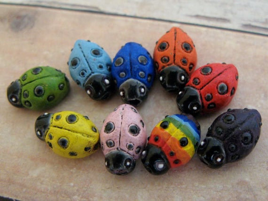 Tiny Ladybug Beads - Mixed - Tt01m - Etsy