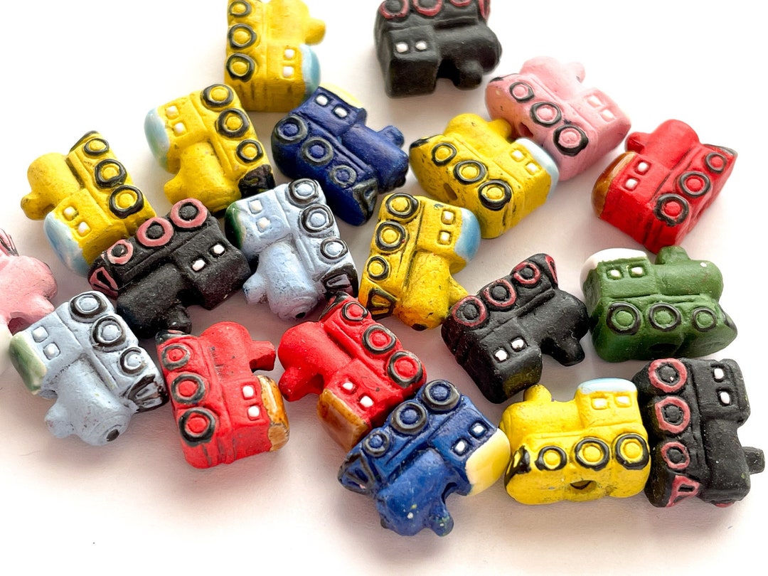 Tiny Train Beads - Tt197-mixed - Etsy