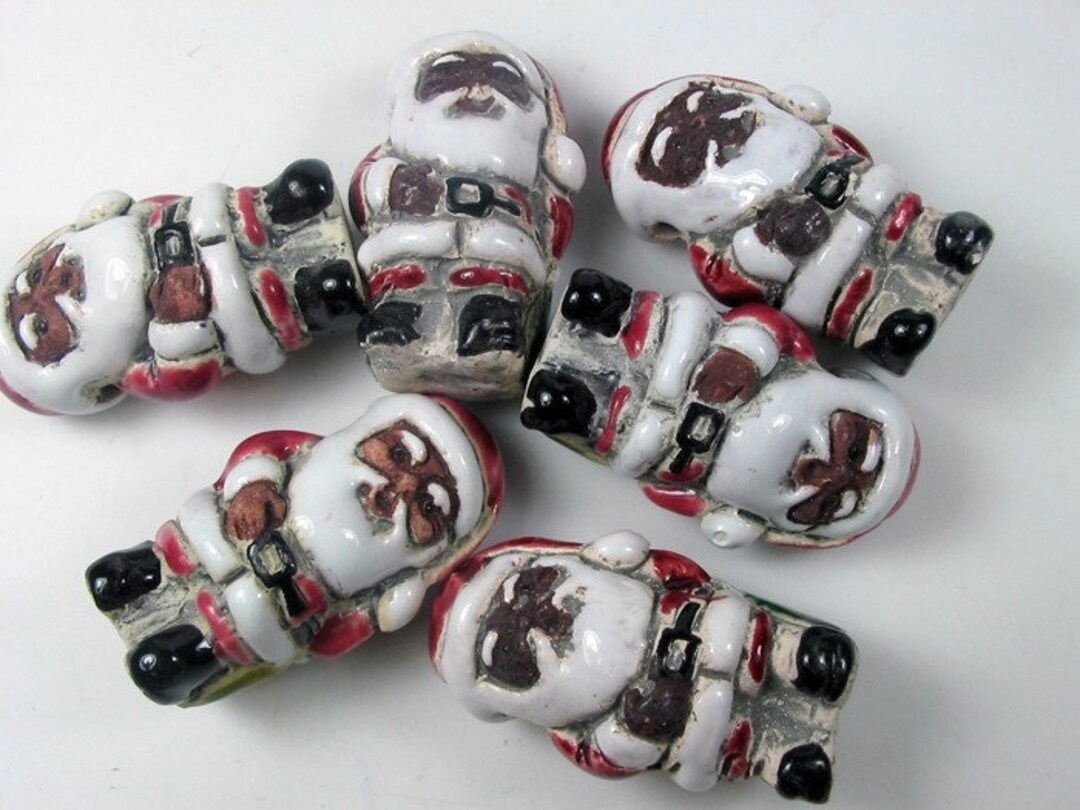 Large Santa Claus Beads Dark AB66 - Etsy