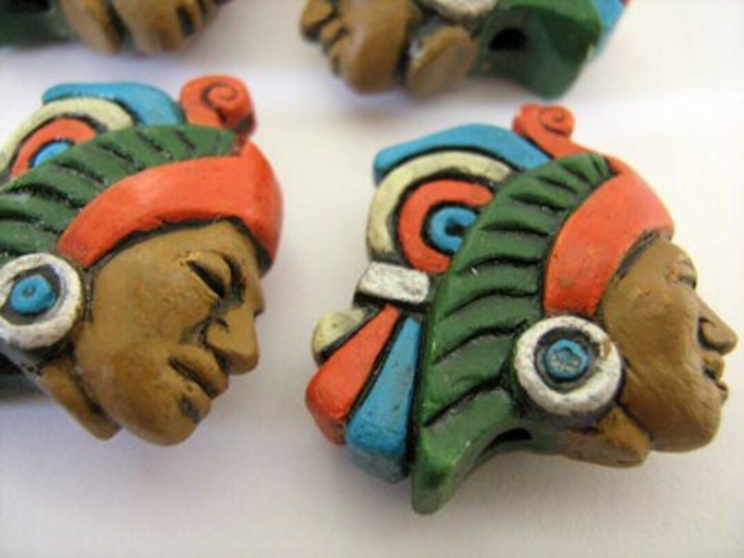 Large Aztec Warrior Beads - AB332 - Etsy