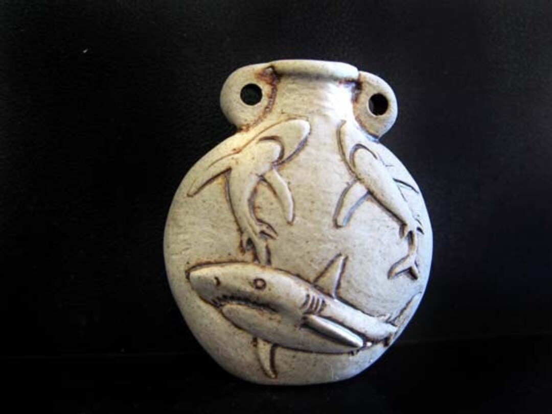 Shark Bottle Pendant High-fired Ceramic BOT83 - Etsy