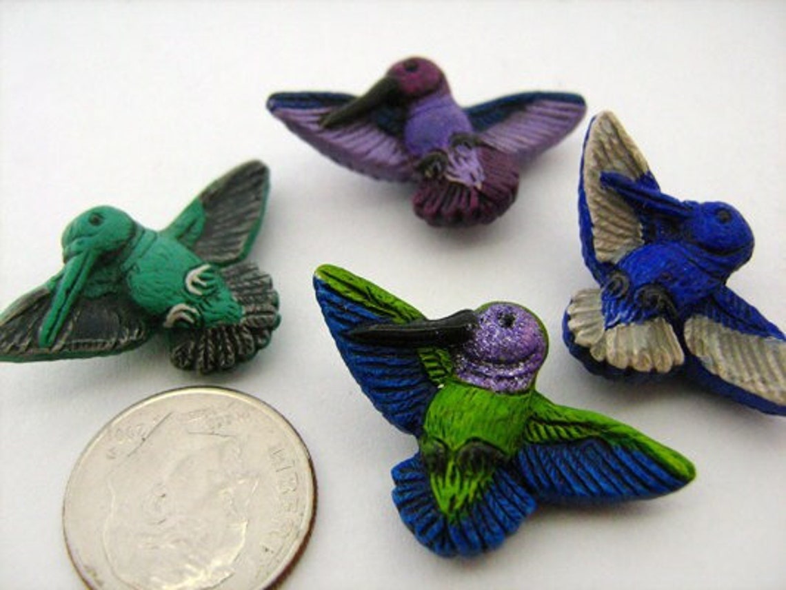 Large Hummingbird Beads - Mixed - AB241-MIX - Etsy