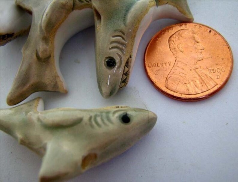 Large Shark Beads - AB40 - Etsy