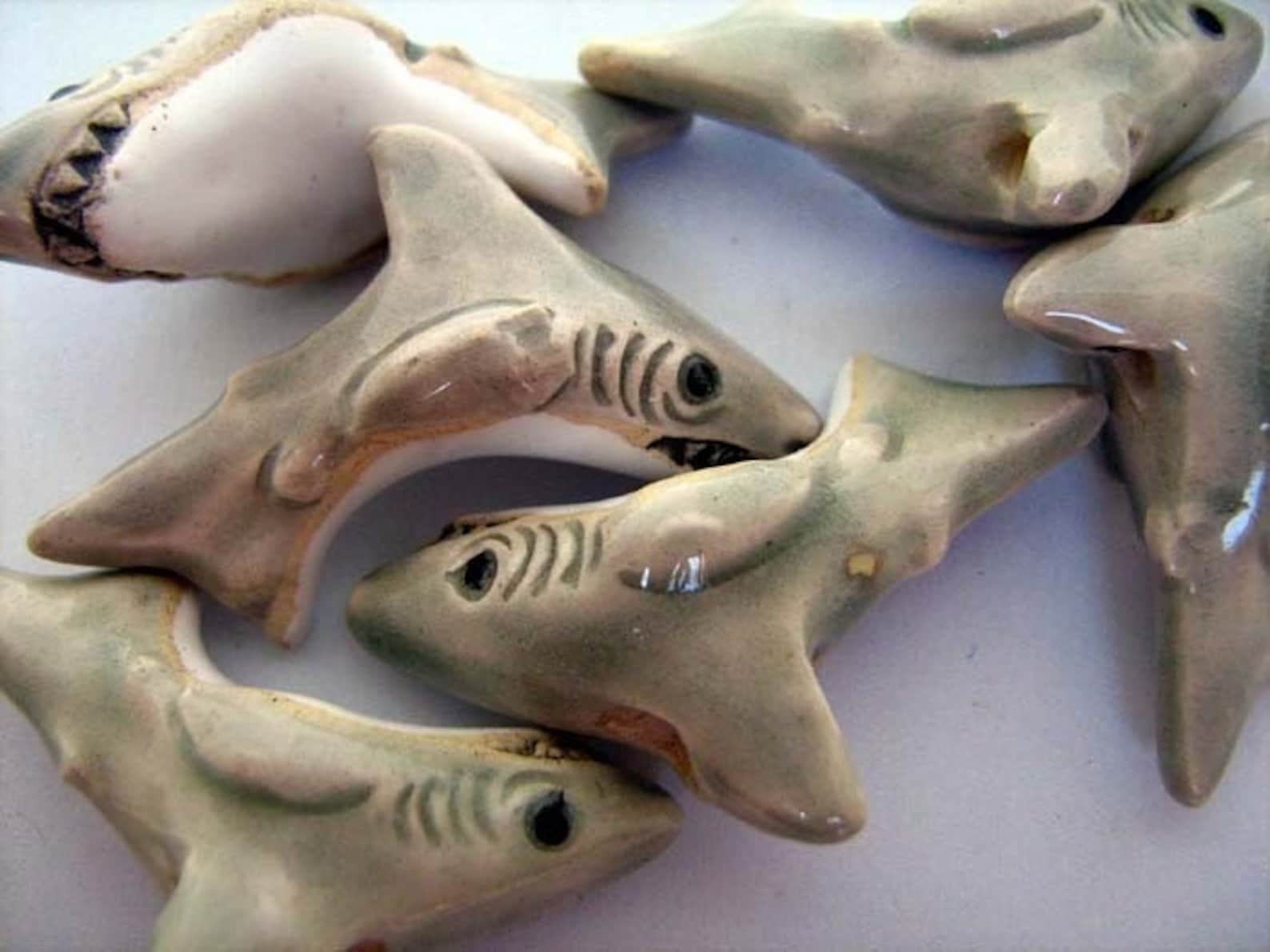 Large Shark Beads - AB40 - Etsy