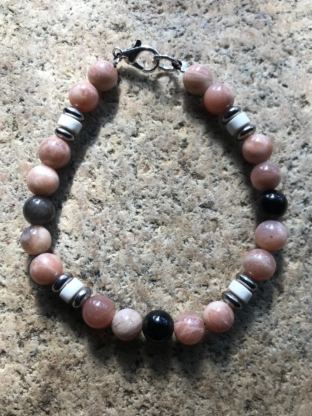 Sunstone/obsidian/white Turquoise - Etsy